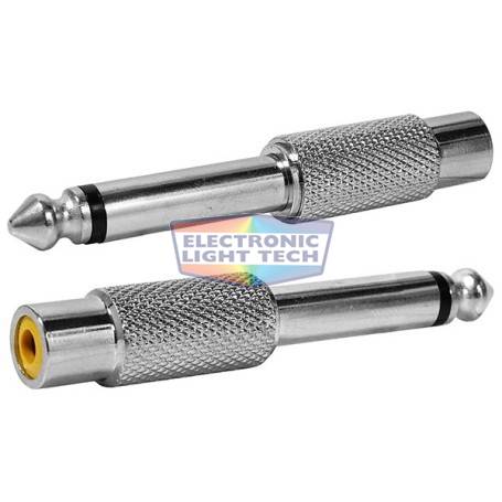 23551 ADAPTOR JACK 6.3MM MONO LA RCA METALIC